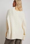 Cable Knit Sweater Offwhite | NA-KD