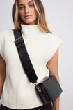 Croc Slim Compartment Bag Black | NA-KD