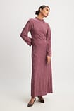 Flowy Patterned Maxi Dress Purple | NA-KD