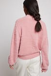 Flauschiger Strickpullover Rosa | NA-KD