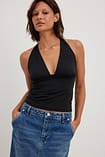 Halterneck Tight Top Black | NA-KD
