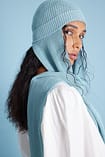 Knitted Scarf Hat Blue | NA-KD