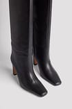 Leather Shaft Boots Black | NA-KD