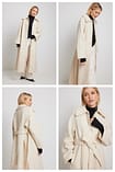 Back Slit Long Coat Beige | NA-KD