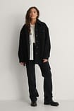Belted Chest Pocket Jacket Black | NA-KD