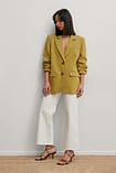 Boxy Fit Blazer Green | NA-KD