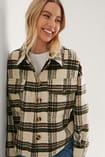 Checked Chest Pocket Overshirt Checkered | NA-KD