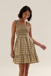 Checkerd Mini Dress Checkered | NA-KD