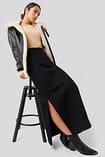 Contrast Bonded Aviator Jacket Black | NA-KD