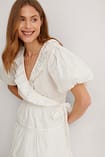 Cotton Frill Dress White | NA-KD