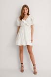 Cotton Frill Dress White | NA-KD