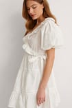 Cotton Frill Dress White | NA-KD