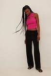 Cut Out Rib Singlet Pink | NA-KD