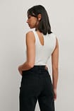 Cut Out Ribbed Body White | NA-KD