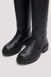 Dull Surface High shaft Boots Black | NA-KD