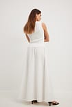 Elastic Waist Maxi Skirt White Na Kd