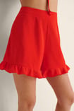 Flowy High Waist Shorts Red | NA-KD
