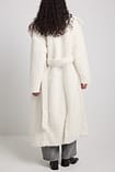 Fold Collar Maxi Coat Offwhite | NA-KD