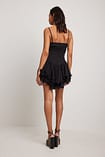 Frill Hem Detail Mini Dress Black Na Kd