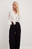 Lace Detail Top White Na Kd