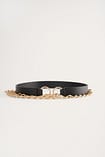 Layered Chain Detail Belt Schwarz | NA-KD