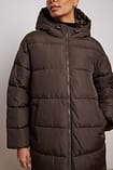 Long Padded Jacket Brown | NA-KD