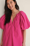 Maxi Volume Mini Cotton Dress Pink | NA-KD