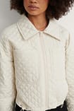 Padding Quilted Jacket Offwhite | NA-KD