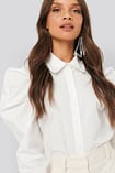 Puff Shoulder Shirt Weiß | NA-KD