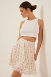 Recycled Chiffon Mini Skirt Offwhite | NA-KD