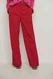 Recycled Wide Leg Darted Pants Red | NA-KD