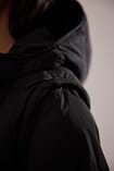 Removable Sleeves Long Padded Jacket Black | NA-KD