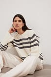 Rib Knitted Striped Sweater Stripe | NA-KD