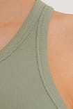 Ribbed Tank Green | NA-KD