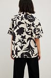 Short Sleeve Printed Cotton Shirt Flower | NA-KD