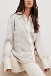 Striped Satin Shirt Stripe | NA-KD