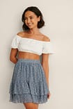 Structured Mini Skirt Flower | NA-KD
