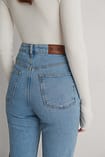 V-shaped Waist Straight Denim Blue | NA-KD
