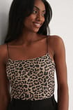 Tight Spaghetti Strap Singlet Leopard | NA-KD