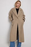 One Button Closure Coat Beige | NA-KD