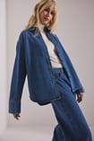 Oversized Denim Shirt Blue | NA-KD