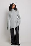 Oversized Knited Sweater Grey | NA-KD