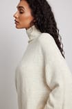 Oversized Knited Sweater Offwhite | NA-KD