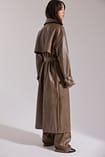 Pu Trench Coat Brown | NA-KD