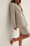 Linen Blend Blazer Beige | NA-KD
