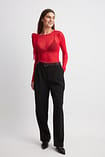 Rose Detail Top Red | NA-KD