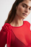 Rose Detail Top Red | NA-KD