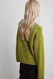 Round Neck Knitted Sweater Green | NA-KD