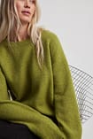Round Neck Knitted Sweater Green | NA-KD