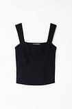 Round Neck Tight Top Black | NA-KD